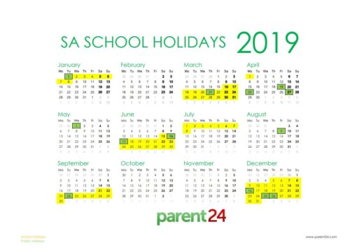 South African School Holiday Calendar - Suliman Jooma & Son